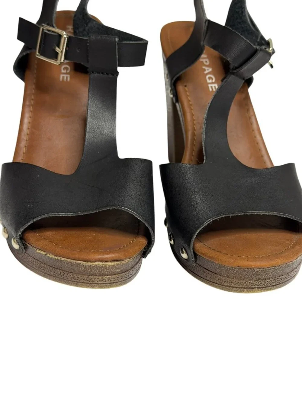 Rampage | Shoes | Rampage Quendele T Strap Sandals Shoes Faux Leather ...